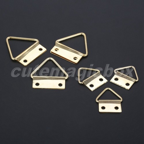 Painting Hangers Retro Gold Color Triangle Mini Hanging Picture Hooks ...