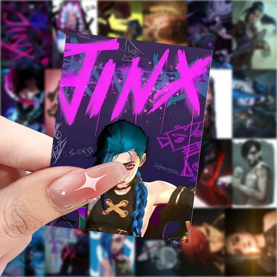 126Pcs Anime Arcane：League of Legends Jinx Waterproof Stickers ...