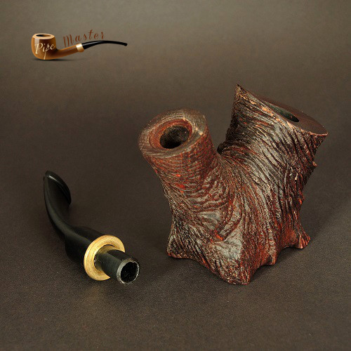 HAND CARVED WOODEN FOR TOBACCO SMOKING GIFT PIPE " Stump " Pear SELF ...