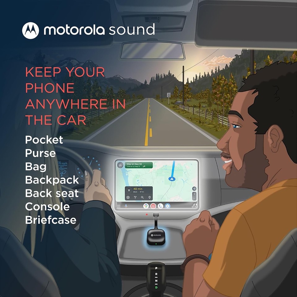 Motorola Sound MA1 The Only Google Authorized Wireless Android Auto Car ...