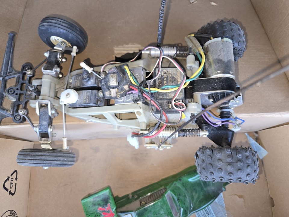 Vintage Tamiya The Frog RC Car W/ Futaba Reciever and servos Untested ...