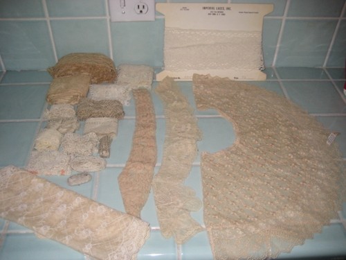 Estate Lot Antique Vintage Lace Collars Trim Remnants | eBay