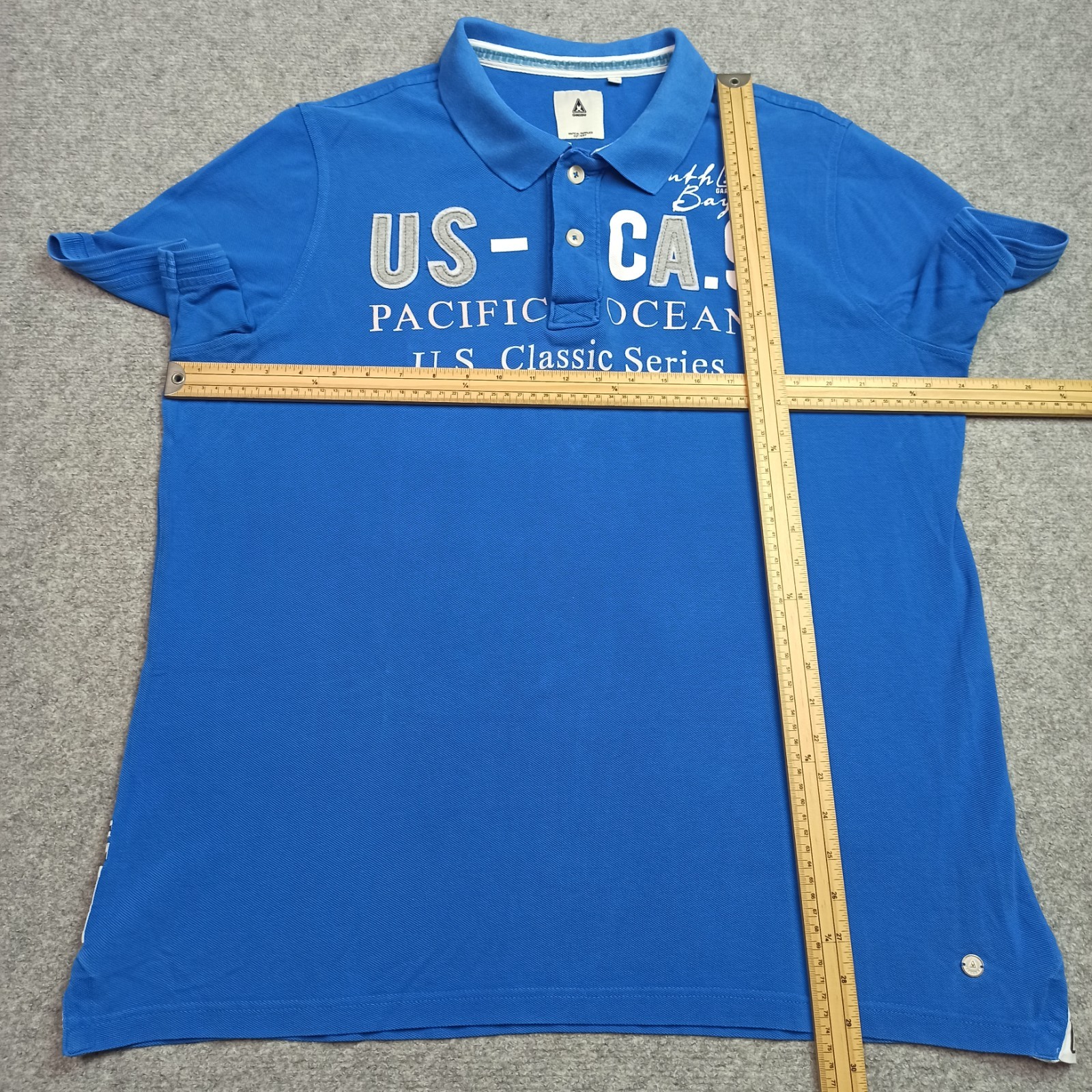 Gaastra Mens Polo Shirt Size XXL 2XL Blue Cotton Pique Pacific Ocean ...