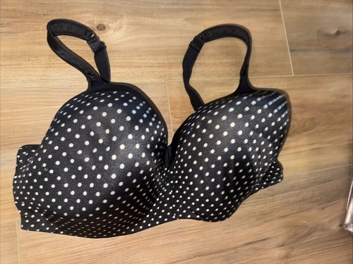 Playtex Smoothing Underwire Bra 40DD Black And White Polka dot 4823 | eBay
