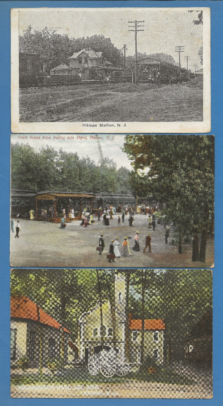 USA c 1908 Pitman NJ Fire RR Station Hotel Grove Millinery - Lot of 6 ...