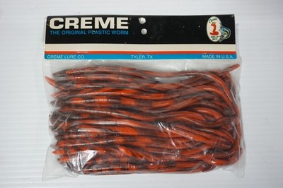 50 Creme 8" Scoundrel Plastic Fishing Worms - Color: Crawfish - Model ...