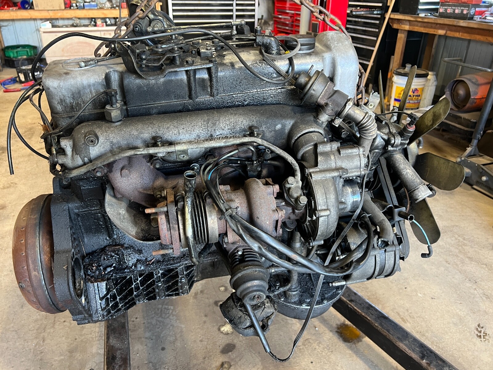 1979-1985 Mercedes 300SD W126 Complete 3.0L 5 Cyl Turbo Diesel Engine ...