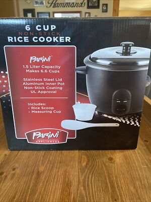 Parini 6.6 Cup Non-Stick Rice Cooker NIB | eBay