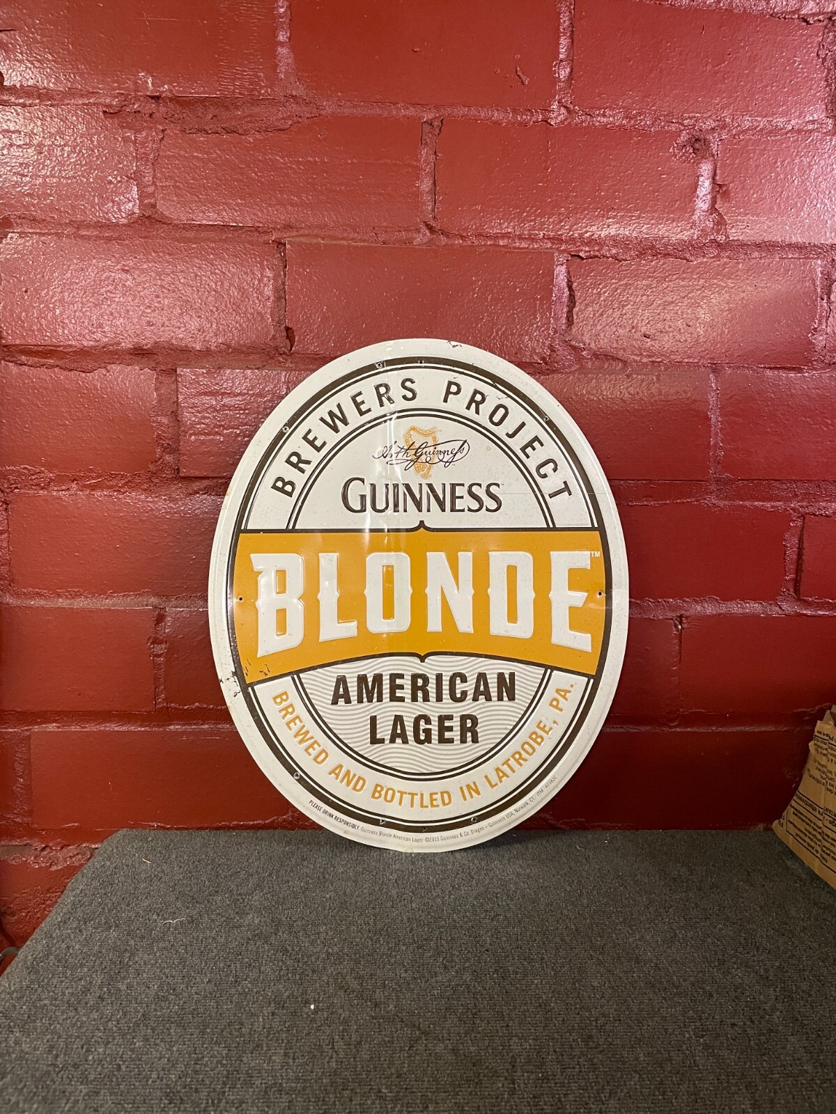 Guinness Blonde American Lager Metal Beer Sign | eBay