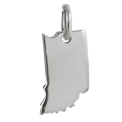 Sterling Silver Indiana State Charm IN | eBay