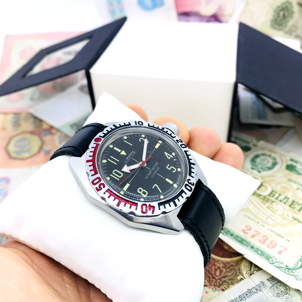 🤿 Original Sniper Rare Vostok Amphibia 2409 Wostok USSR Soviet ...