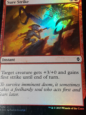 Sure Strike FOIL , Battle for Zendikar , NM , MTG, FREE SHIPPING | eBay