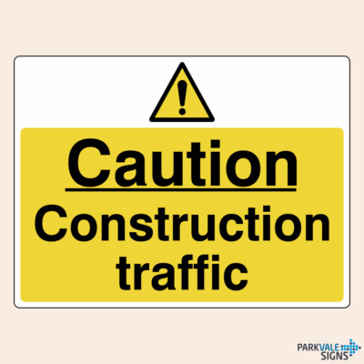 Caution Construction Traffic Safety Signs (large) | eBay UK