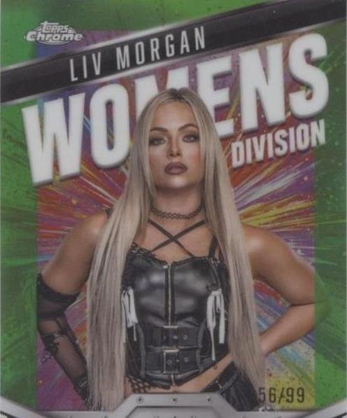2025 Topps Chrome WWE - Women's Division Liv Morgan #WD-LIV Neon Green ...