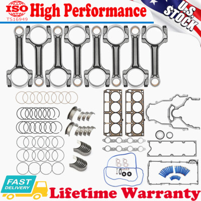 Engine Rebuild Re-Ring Kit & ConRod For For GM LS GEN III 4.8L 5.3L 5 ...
