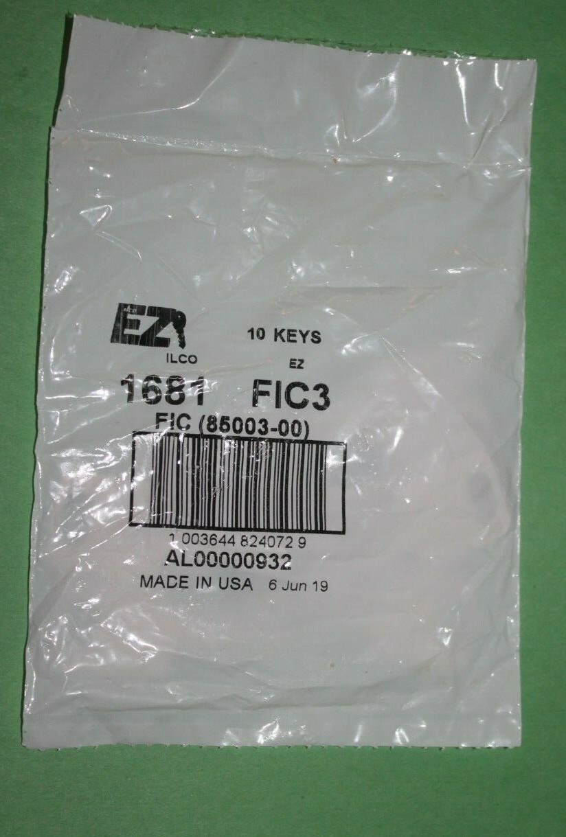 FIC3 Lot 10 KEY BLANKS Keys For Fic RV & Trailer Made in USA by ILCO ...
