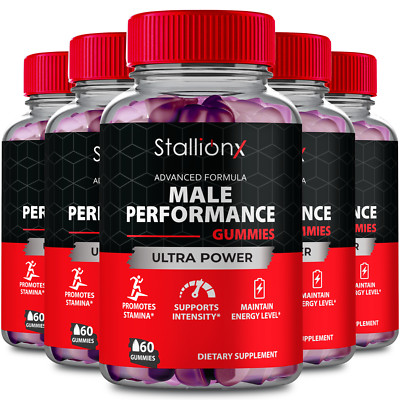 (5 Pack) Stallion X Men Gummies, StallionX Male Gummy for Energy and ...