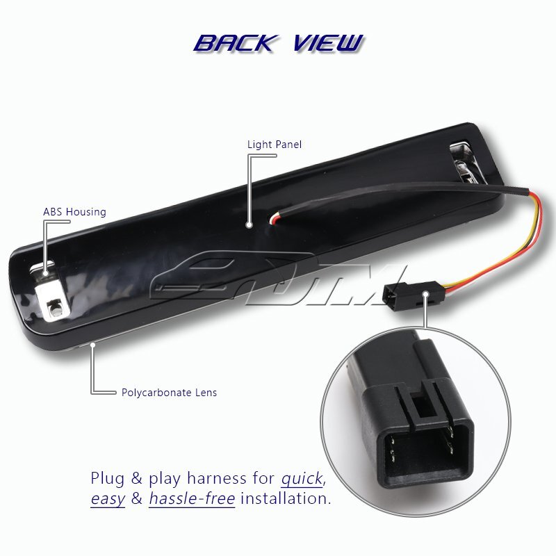 For 88-00 Chevy GMC C/K C10 C1500 2500 3500 Black 26-LED 3RD Third ...