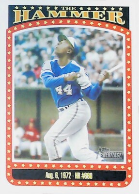 2023 TOPPS HERITAGE HIGH NUMBER TH-8 HANK AARON THE HAMMER ATLANTA ...
