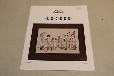 CROSS STITCH CHART WOODEN NEEDLE THREAD CONNECTIONS RECESS MJ843 CATS ...