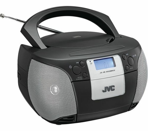 JVC PORTABLE BOOMBOX CD PLAYER STERIO Radio and MP3 CR-DW - BLACK ...