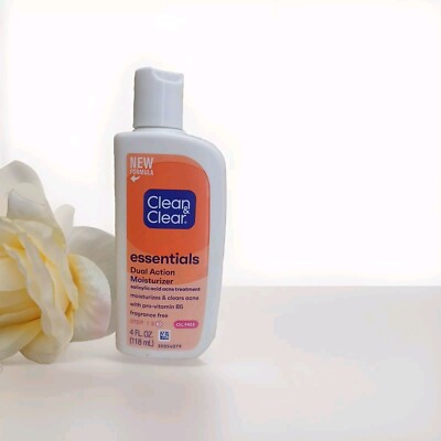Clean & Clear Dual Action Moisturizer Oil-Free Acne Medication 4.oz Exp ...