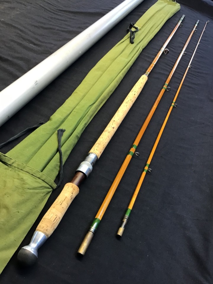 Rare vintage Allegro “Pandion” 13ft #10/11, 3 piece split cane Fly Rod ...