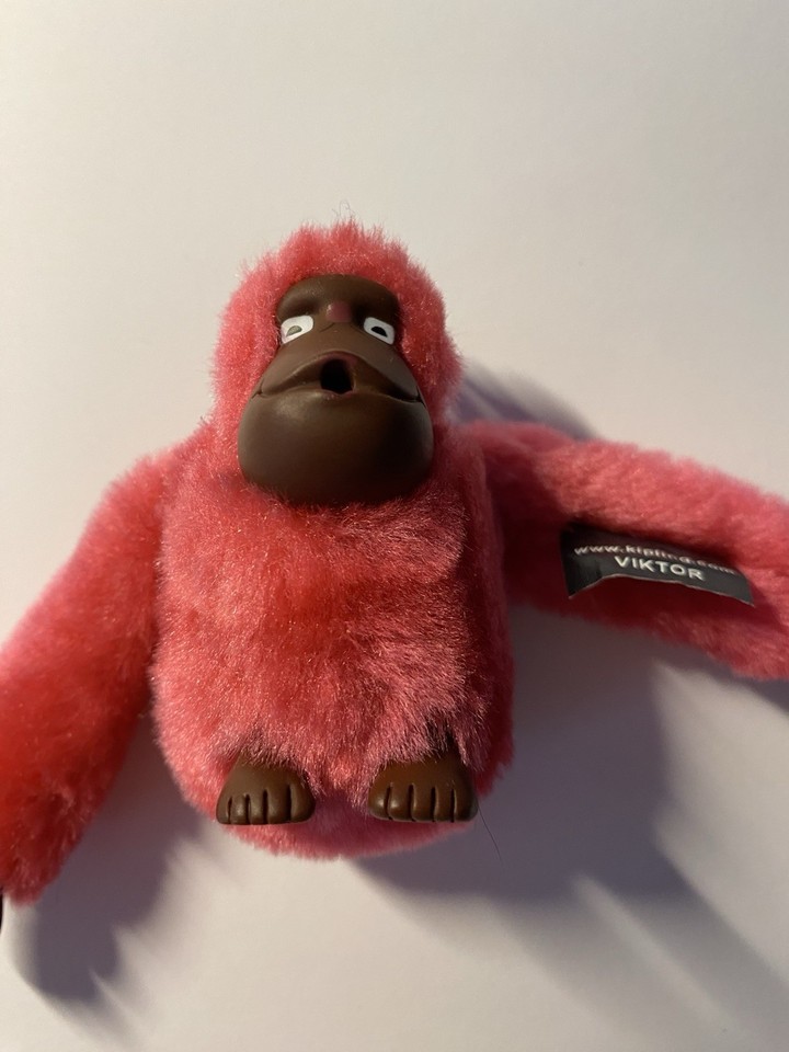 Kipling Monkey Keychain “Viktor” Hot Pink Plush Keyring | Authentic ...