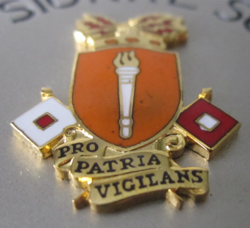 Rare New Vtg. US Army Signal School Instructor Pocket Badge Pro Patria ...
