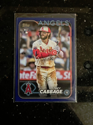 2024 Topps Series 1 Blue #321 Trey Cabbage Rookie Los Angeles Angels | eBay