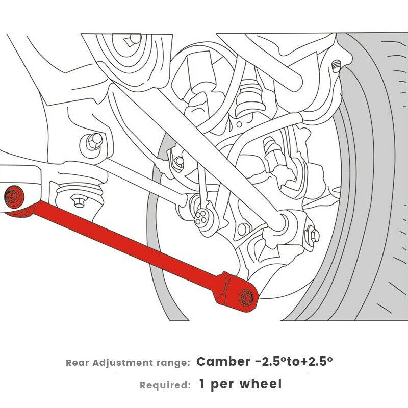 Adjustable Rear Alignment Camber Arm Kit For Honda Accord Acura TL Both ...