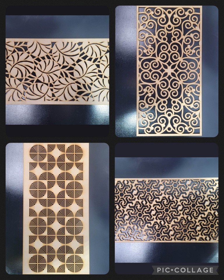 Art deco Trellis Decorative Screen Radiator Cabinet Cut MDF Panel 3mm ...