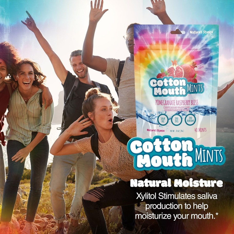 Xylitol Mints for Cotton Mouth Relief, Dry Mouth Lozenges Sugar Free ...