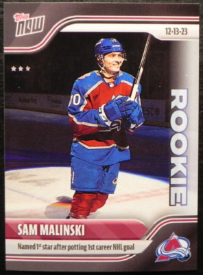 2023-24 23/24 TOPPS NOW NHL Stickers #60 Sam Malinski Colorado ...