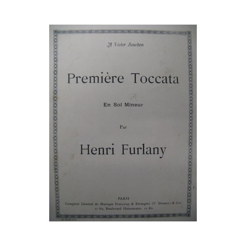 Furlany Henri 1ère Toccata Piano 1886 | eBay