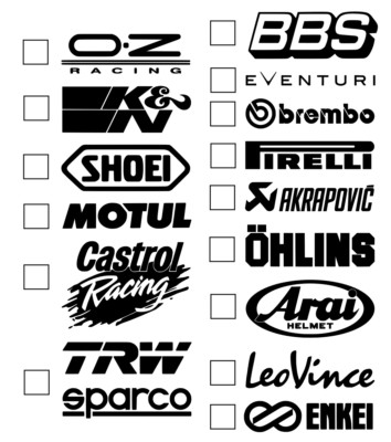 Motorsport Sponsoren Aufkleber Racing Set Brembo für Motorrad Auto ...
