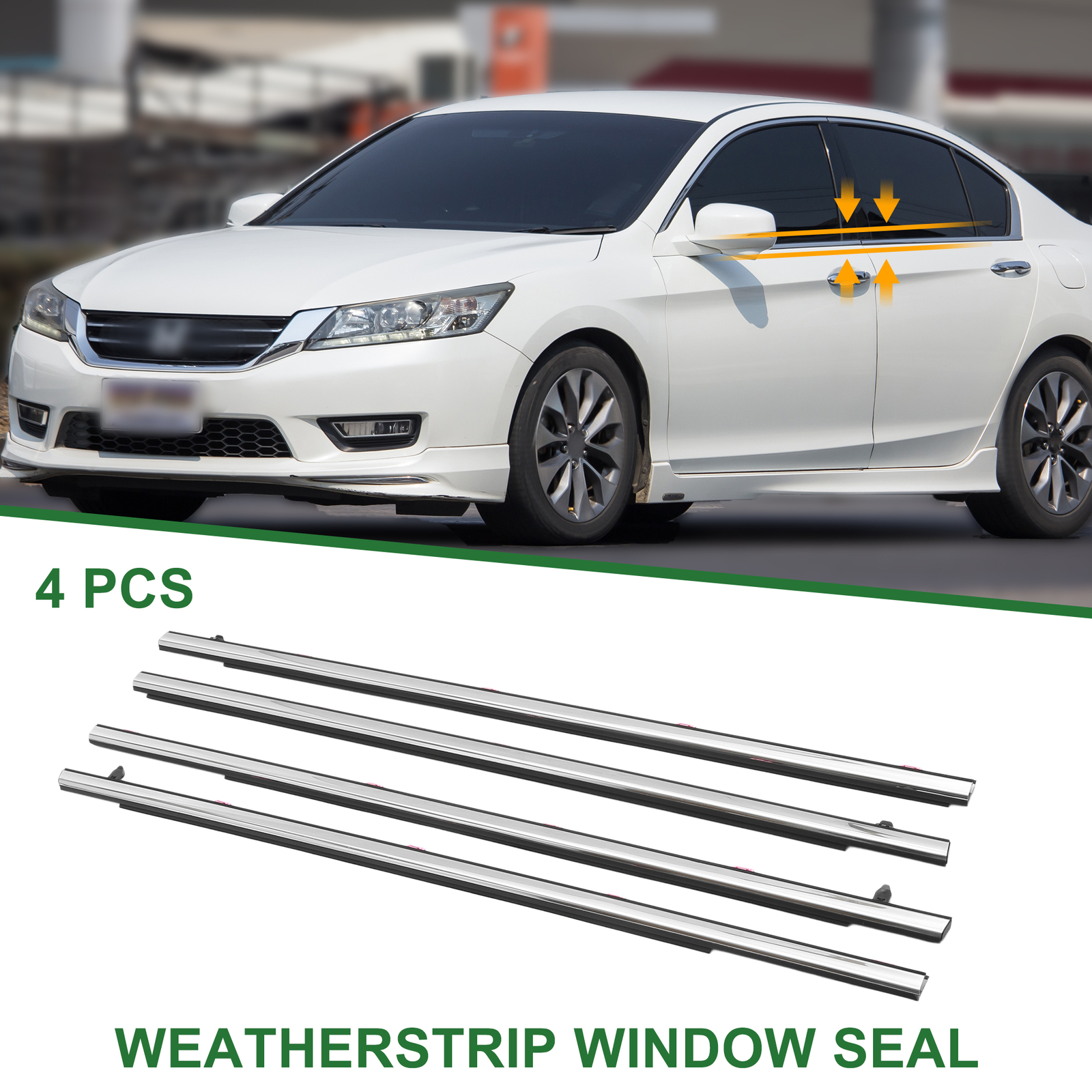2013-2017 Honda Accord 4pcs Weatherstrip Window Seal No.72450T2AA01 for ...