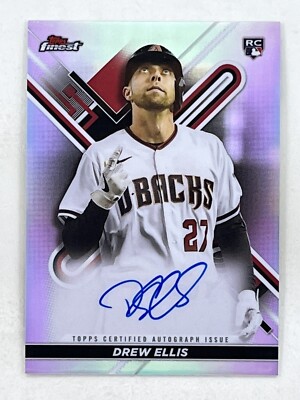 Drew Ellis 2022 Topps Finest Auto RC #FA-DE Sports MLB Diamondbacks ...