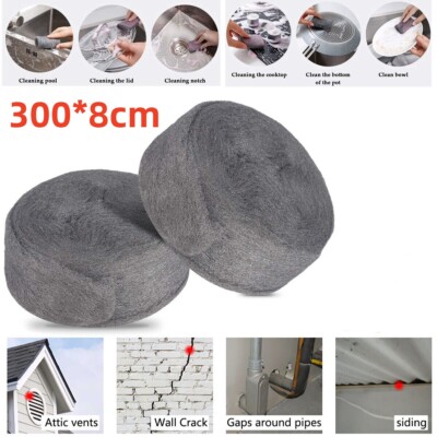 3M Steel Wire Wool Grade 0000 Ultrafine Mice Hole DIY Fill Fabric | eBay UK