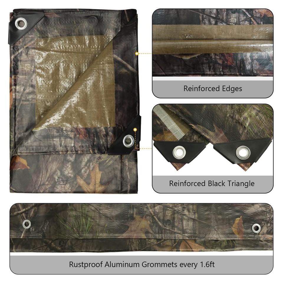 Heavy Duty 11 Mil Tarp Cover Waterproof UV Resistant Tarpaulin Used for ...