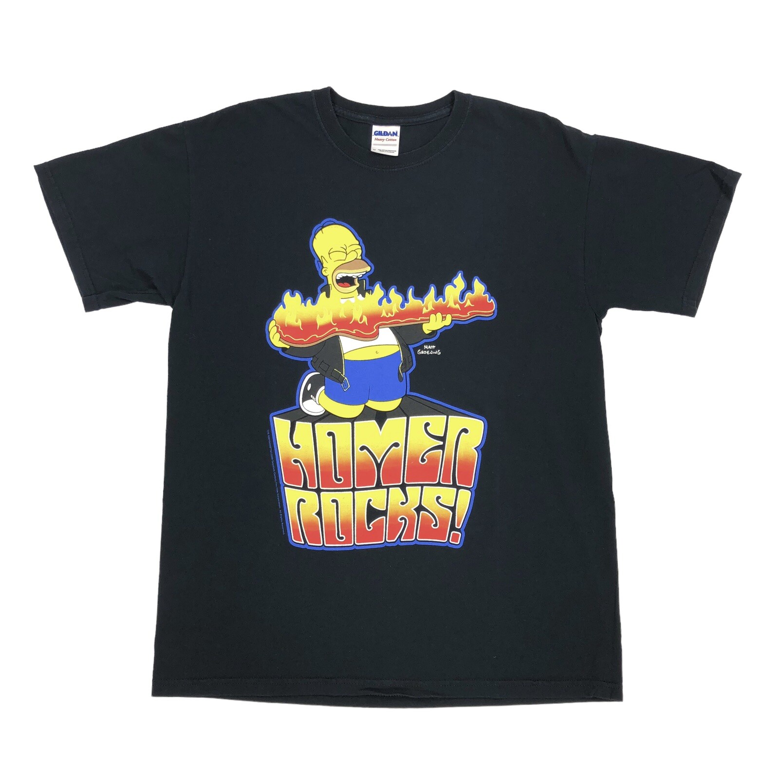2009 The Simpsons Homer Rocks Matt Groening T-Shirt S… - Gem