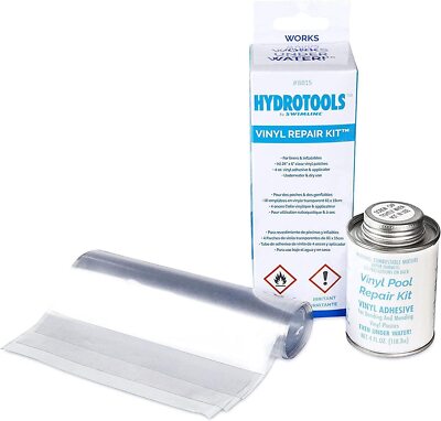 Vinyl Pool Liner Patch Kit Adhesive Underwater Above Ground Pool Patch ...