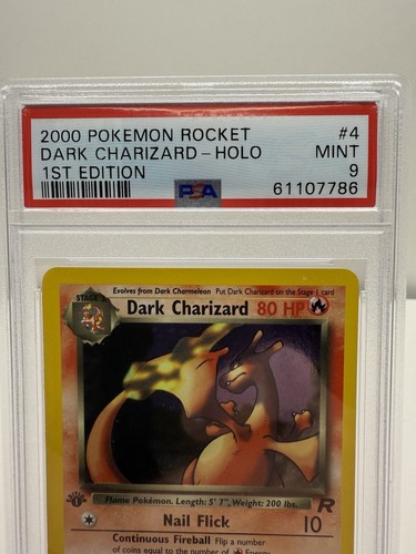2000 Pokemon 1st Edition Team Rocket # 4 Dark Charizard Holo PSA 9 Card MINT! | eBay