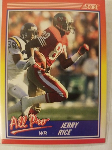 1990 Score Football Card Jerry Rice #590 All-Pro San Francisco 49ers ...