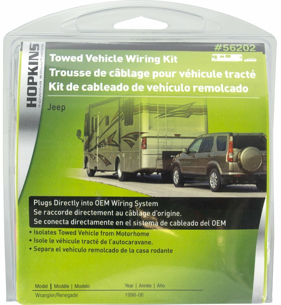 Hopkins Towing Solutions 56202 98-06 Jeep Wrangler Towed Vehicle Wiring ...