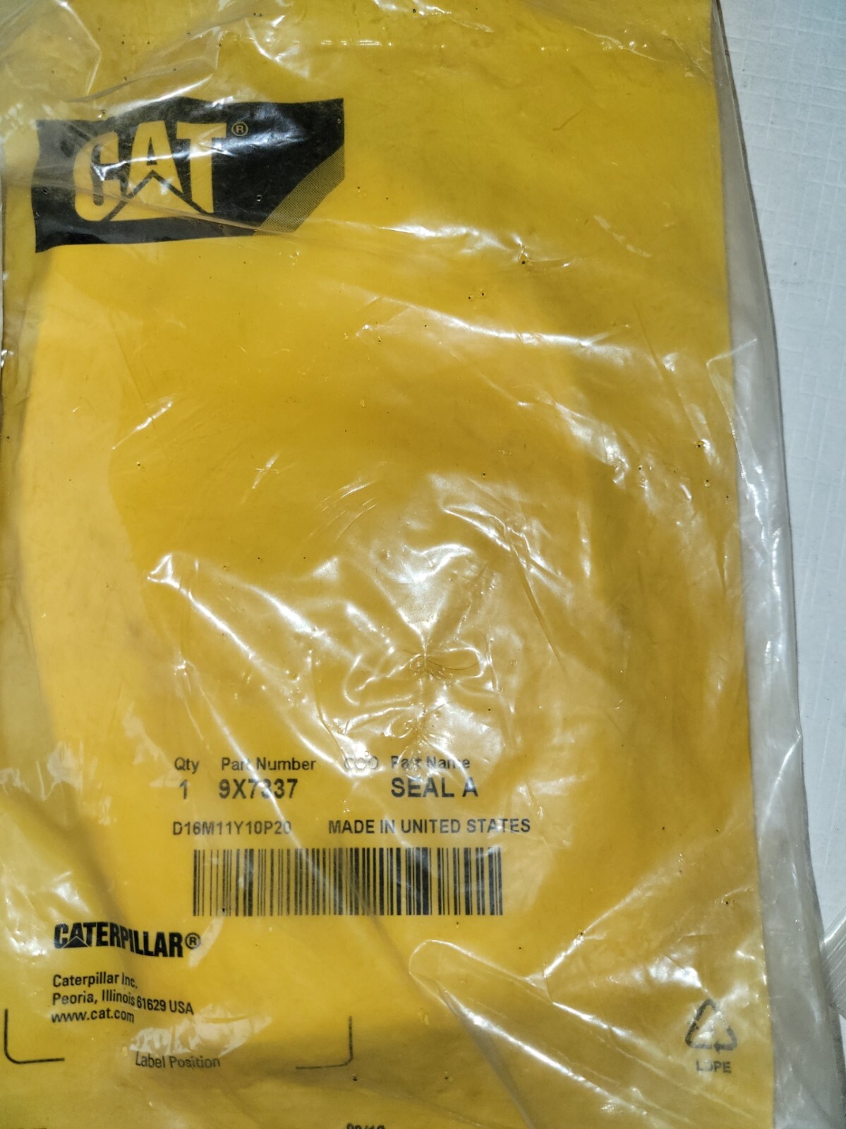 Caterpillar Seal, 9X-7337 9X7337 NEW OEM Cat Part | eBay