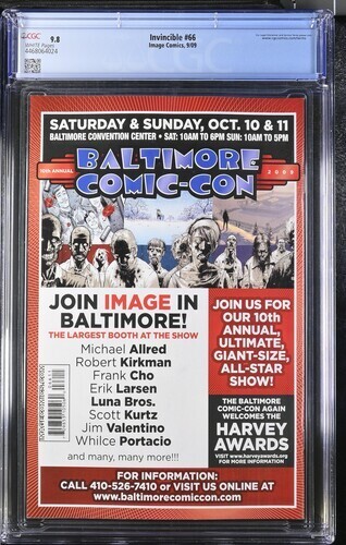 Invincible #66 CGC 9.8 White Pages | eBay