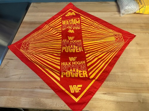 WWF Hulk Hogan Python Power officially licensed 1990 Bandana, WWE | eBay