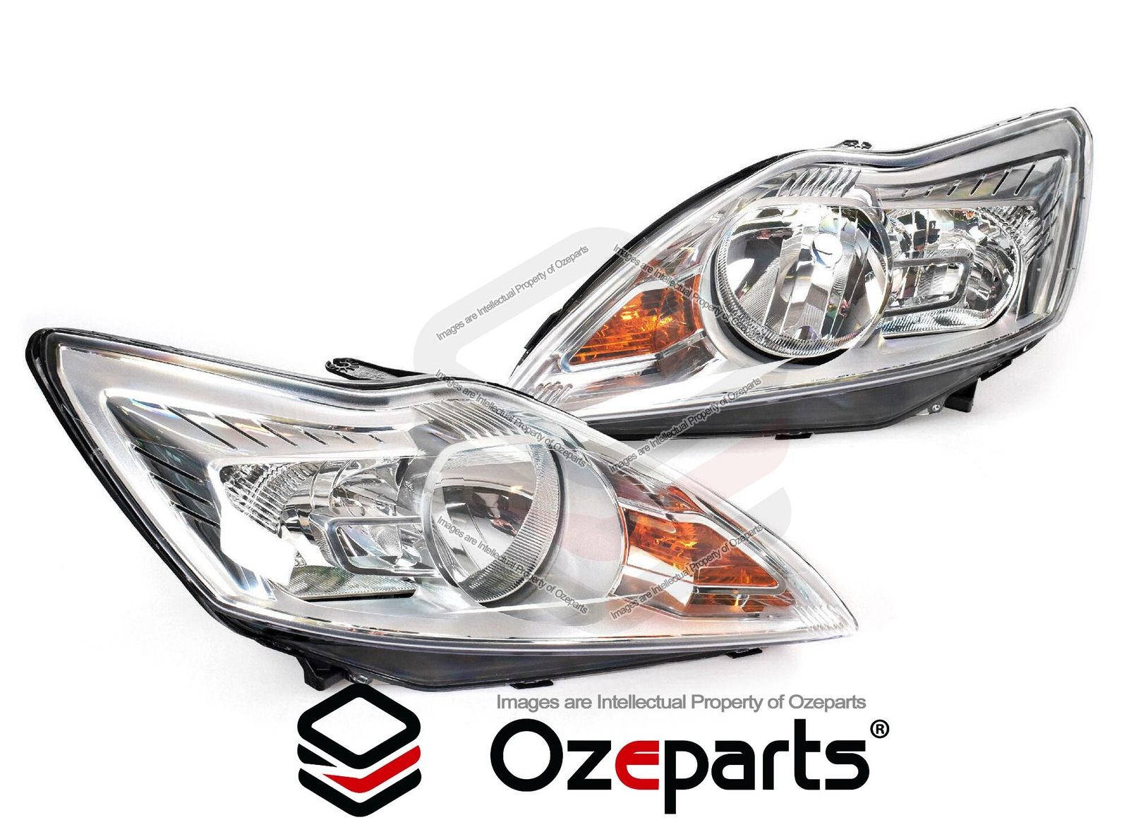 TYC Pair LH+RH Head Light (Chrome) For Ford Focus LV CX LX 2009-2011 | eBay