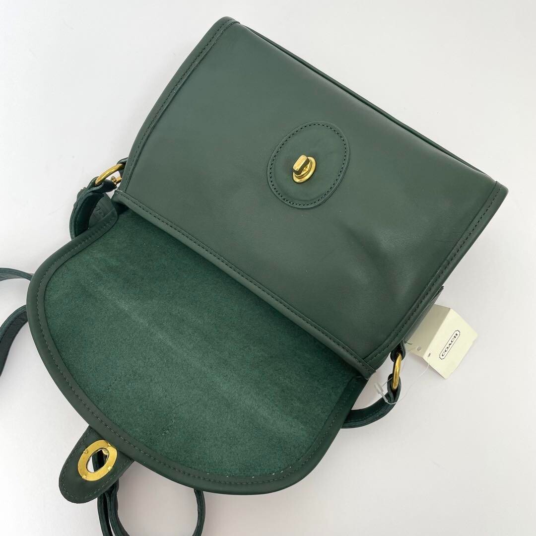 Extremely Rare Made In USA Old Coach 9908 Shoulder Bag Green Vintage ...